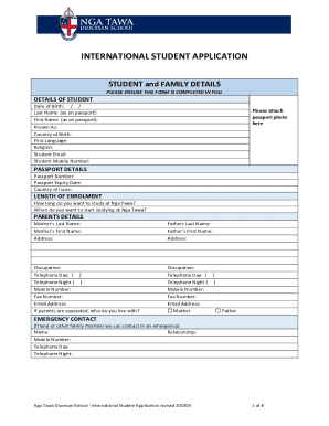 Fillable Online International Application Form - Boarding Schools Experts Fax Email Print ...