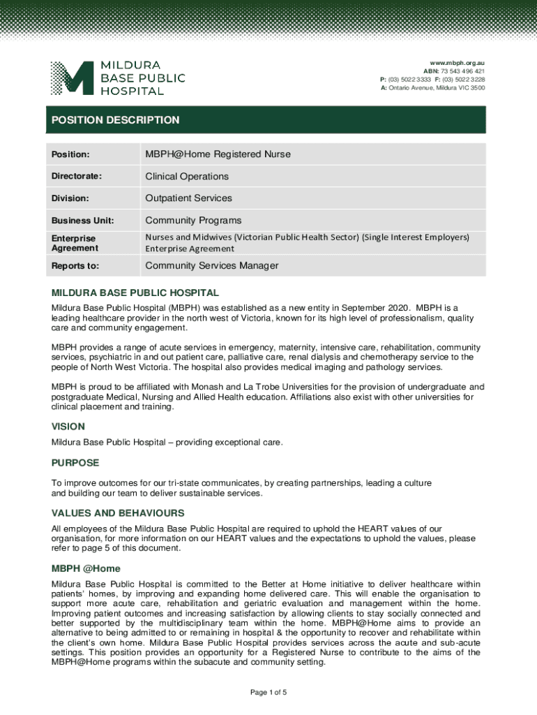 Fillable Online MBH Form - Policy Template - Mildura Base Public ...