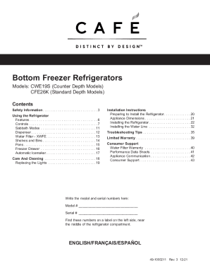 Fillable Online Refrigerator Sizes: A Guide to Measuring Fridge ...