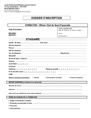 Fillable Online Dossier inscription Module OCQP.doc Fax Email Print - pdfFiller