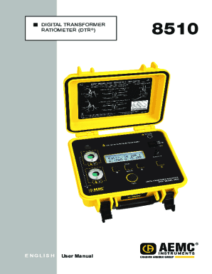 Fillable Online MICRO-OHMMETER E N G L I S H User Manual NOTE Fax Email ...