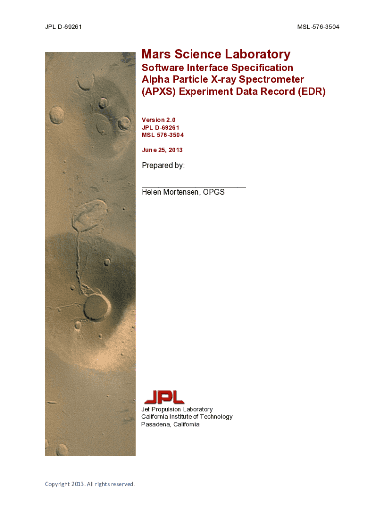 Fillable Online The Alpha-Particle-X-ray-Spectrometer (APXS) for the ...