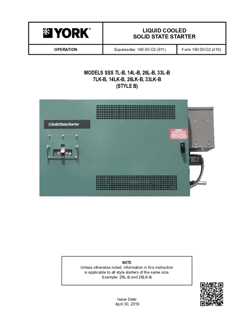 Fillable Online SSS Style B Liquid Cooled Solid State Starter Operation ...