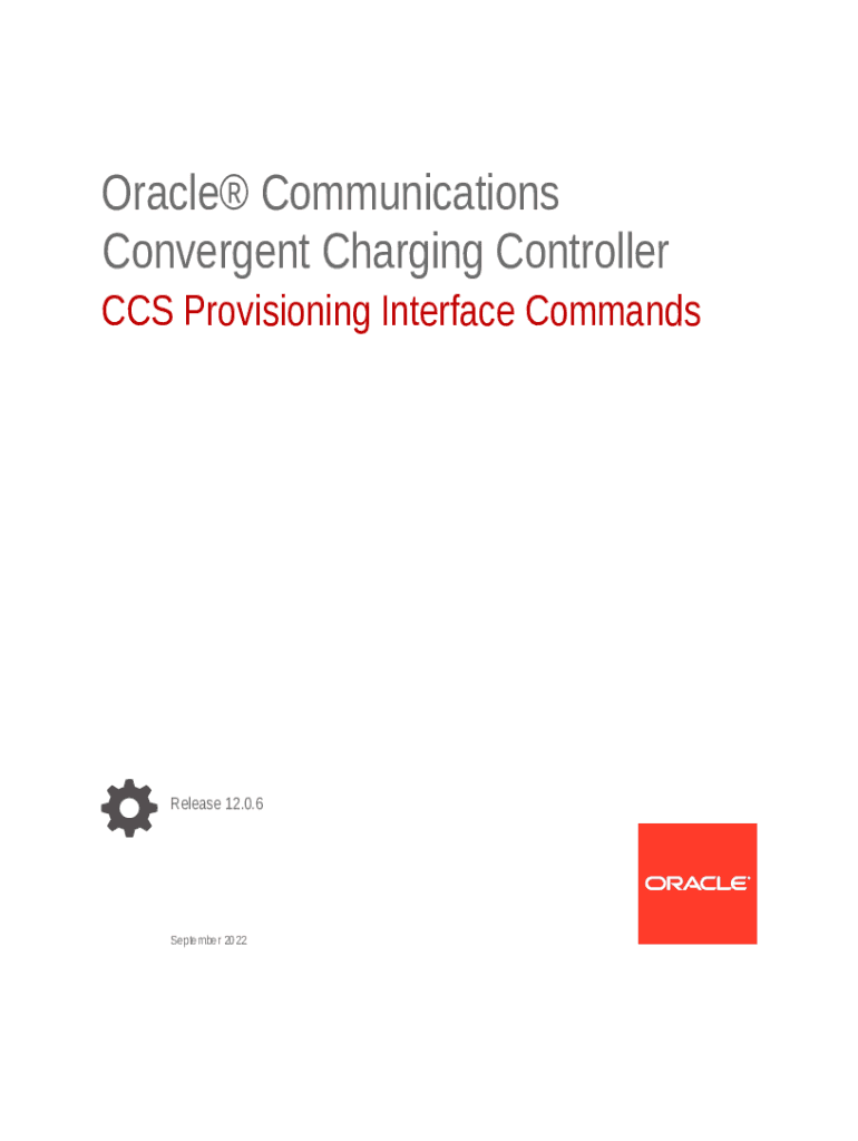 Fillable Online Release of Oracle Communications Convergent Charging ...