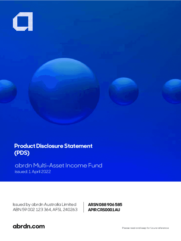 Fillable Online Product Disclosure Statements - Advance Asset ...