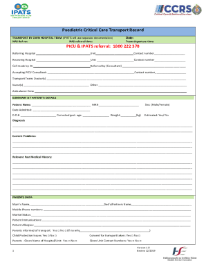 Fillable Online Does time taken by paediatric critical care transport ...