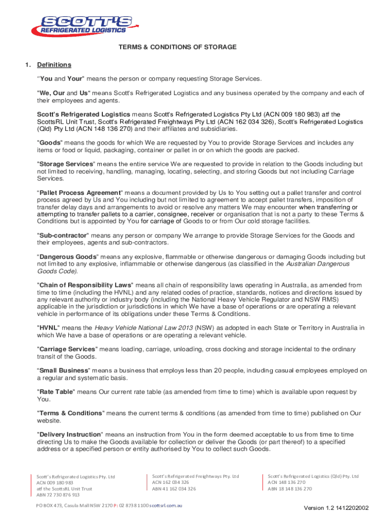 Fillable Online terms-conditions-of-storage-and-pallet-process ...