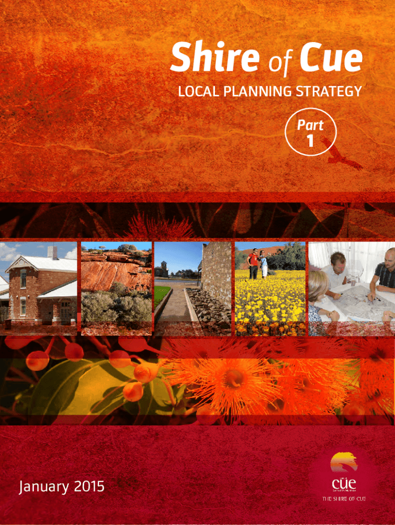 Fillable Online Shire of Cue local planning strategy Fax Email Print ...