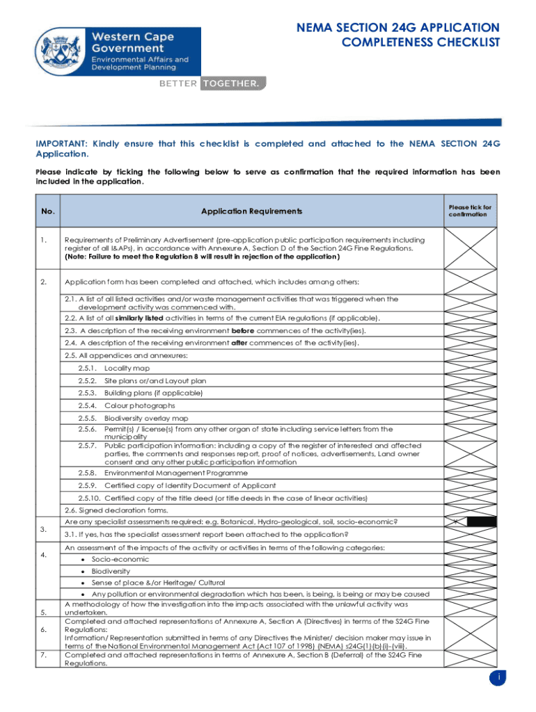 Fillable Online NEMA SECTION 24G APPLICATION Fax Email Print - pdfFiller