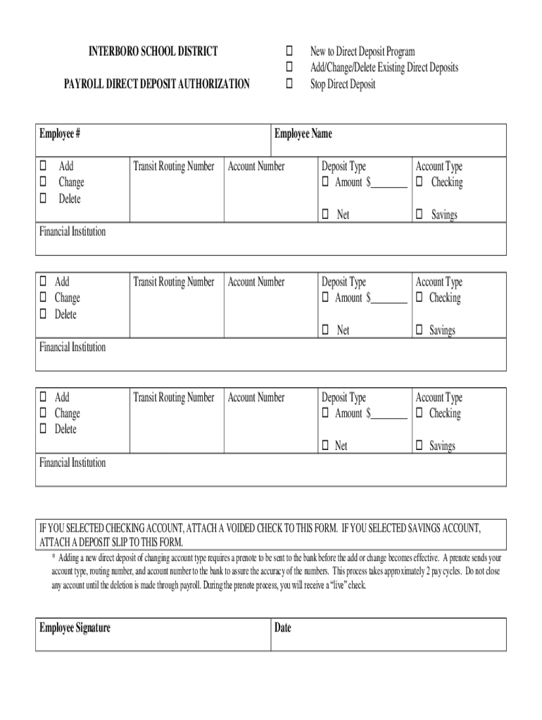 Fillable Online Granite Falls School District - Payroll Direct Deposit ... Fax Email Print ...