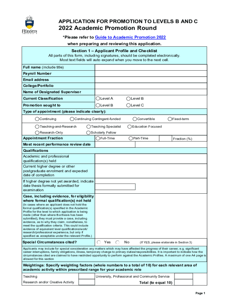 Fillable Online Application for promotion to levels B & C (Form C) Fax ...