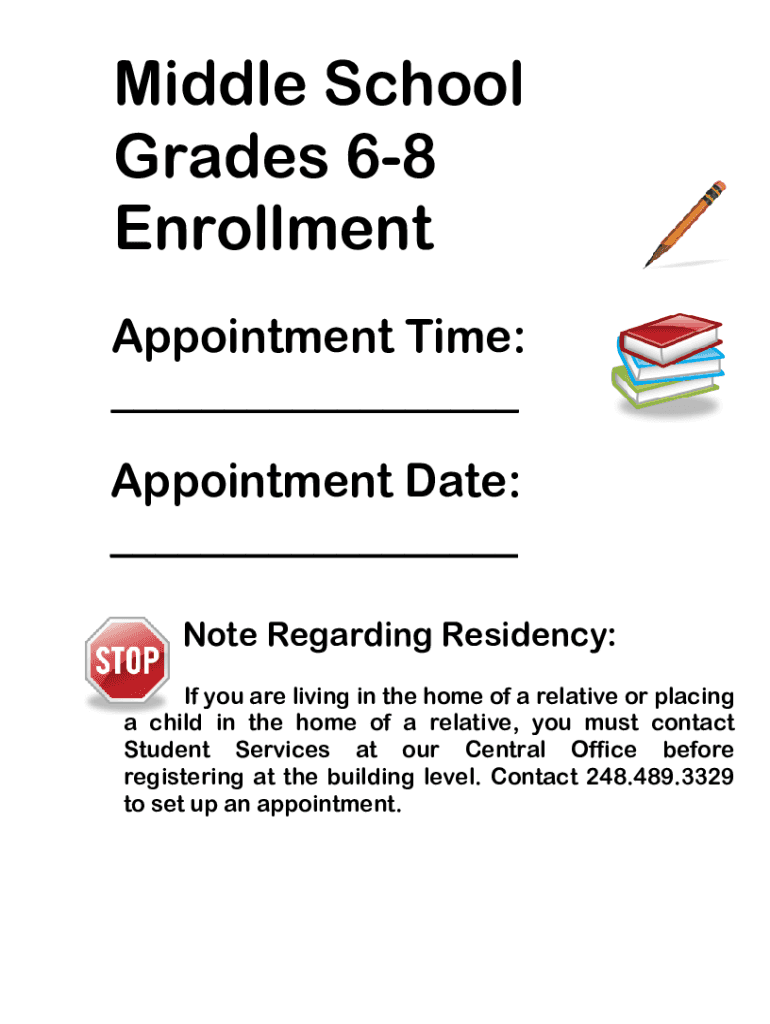 Fillable Online Power Middle School - Appointment and Requirements for ...