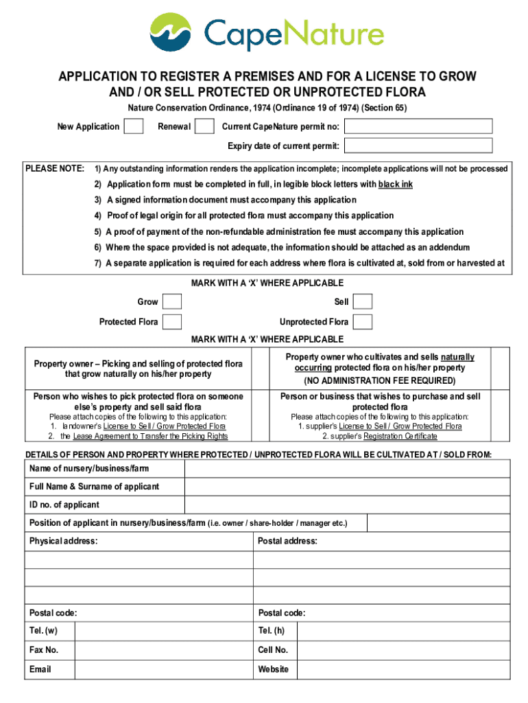 Fillable Online Application - Registration of Premises & License to ...