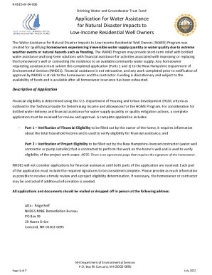 Fillable Online Residential Well Drought Assistance Application Fax ...