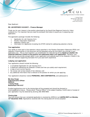 Fillable Online SERCUL-Finance-Manager-Application-Kit.pdf Fax Email ...