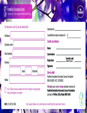 Fillable Online Donate to Honor / Memorial Donation Form Fax Email ...