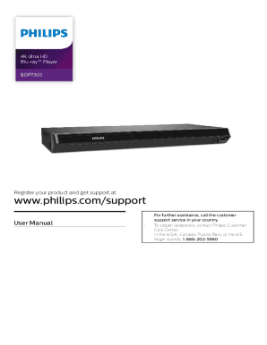 Fillable Online Philips 4K Ultra HD Blu-ray Player with Playback Built ...