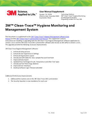 Fillable Online 3M Clean-Trace Hygiene Monitoring and Management ...