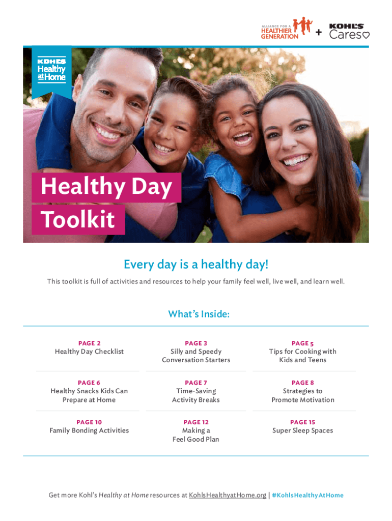 Fillable Online Healthy Day Toolkit - Alliance for a Healthier ...