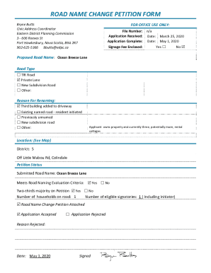 Fillable Online 1b-Road Name Change Approval Form.docx Fax Email Print ...