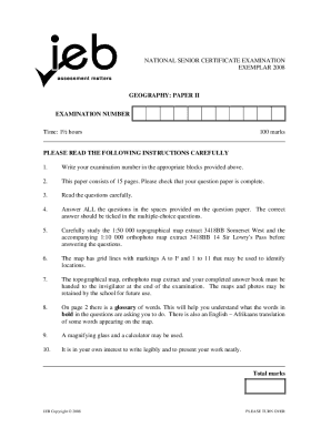 Fillable Online national senior certificate examination - Careers ...