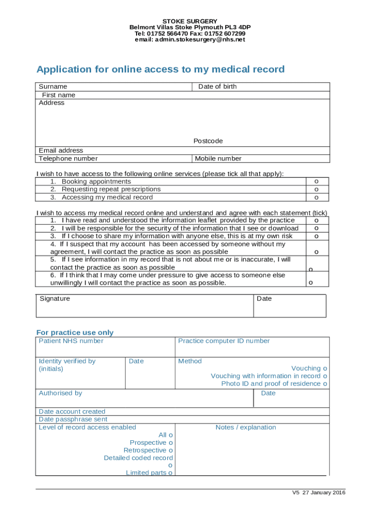 Stoke Surgery - Services - Care Quality Commission Doc Template | pdfFiller
