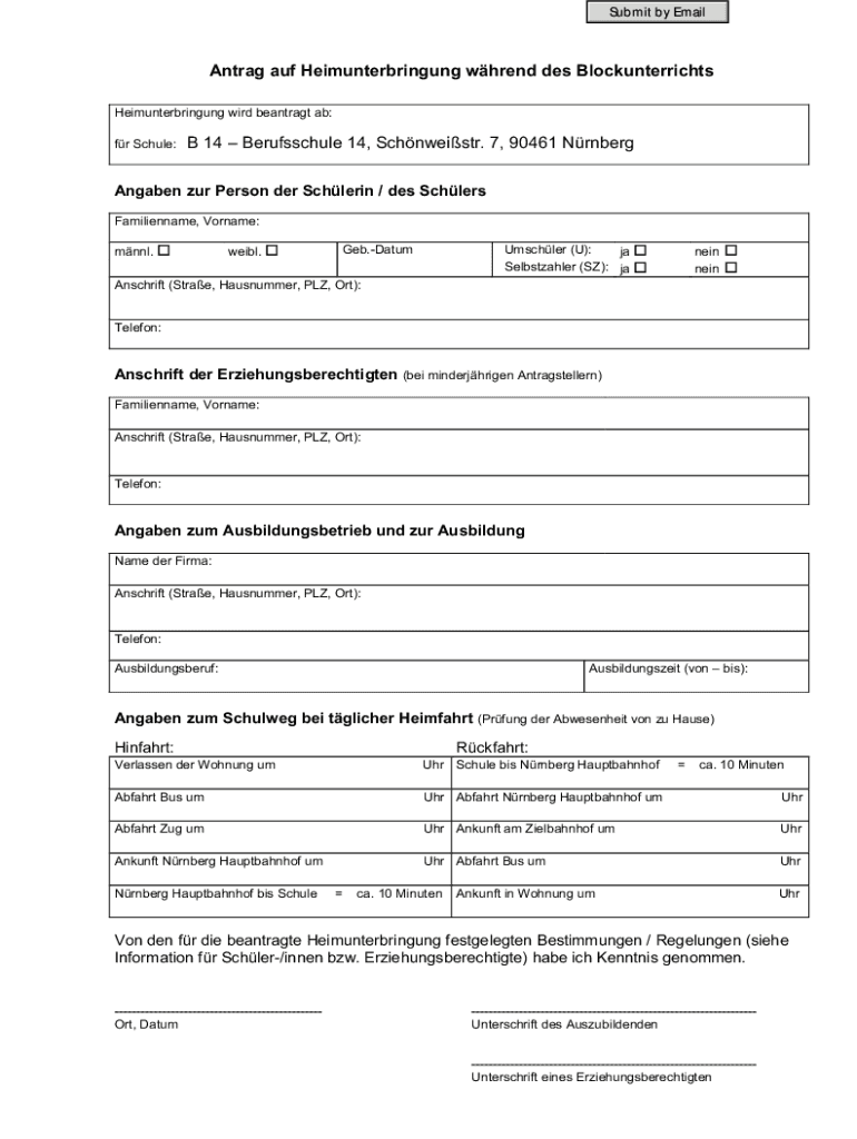 Fillable Online Antrag auf Heimunterbringung whrend des ...
