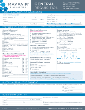 Fillable Online general - requisition - Mayfair Diagnostics Fax Email ...