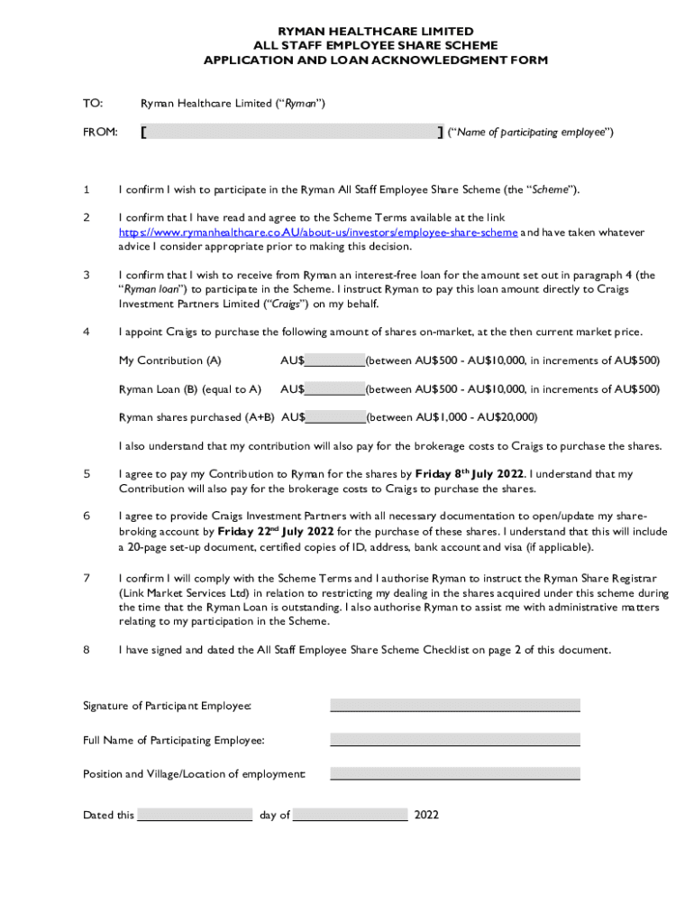 Fillable Online Ryman Healthcare - 2022 Application form and checklist - AU Fax Email Print ...