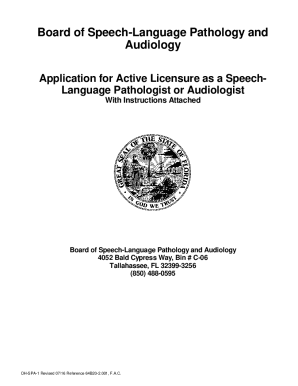 Fillable Online SLP State Licensure Boards - SpeechPathology.com Fax ...