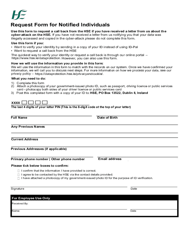 Fillable Online Request Form. Form to register by post and get a call ...