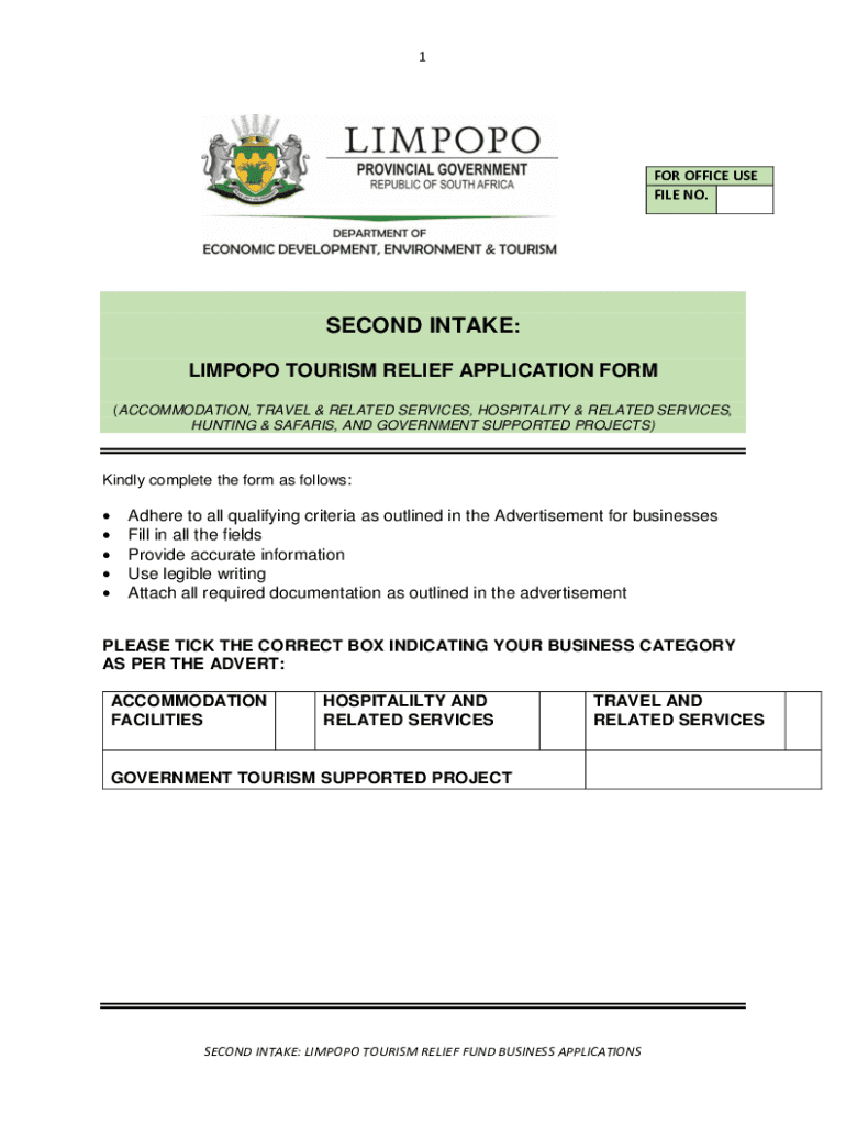 Fillable Online Second phase of KZN tourism relief fund opens for applications Fax Email Print ...