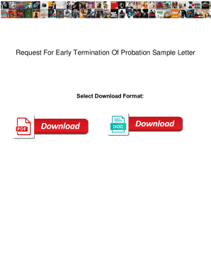 Fillable Online Request For Early Termination Of Probation Sample ...