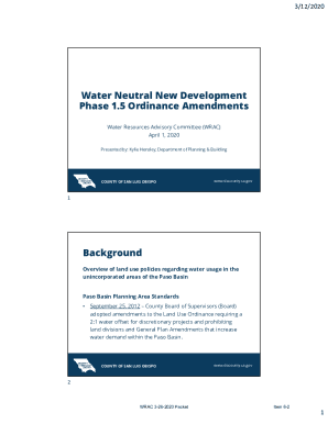 Fillable Online Water Neutral New Development Phase 1.5 Ordinance ...