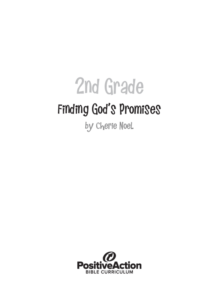 Fillable Online Finding God's Promises - 2nd Grade - Positive Action ...