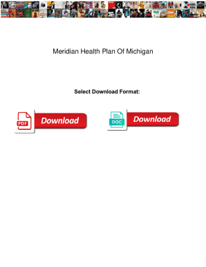 Fillable Online Meridian Health Plan Of Michigan. Meridian Health Plan ...