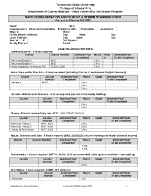 Department of Communications - Mass Communication Degree Program Doc ...