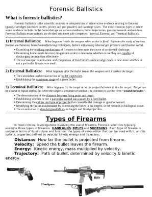 Firearms Module 8 Key Issues: Firearms as Evidence Doc Template | pdfFiller
