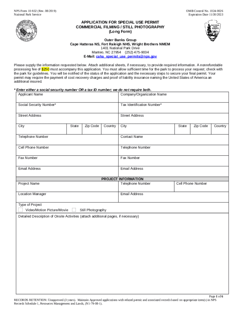 A nonrefundable processing fee of $250 must accompany this application ...