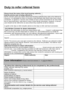Duty to refer referral - GOV.UK Doc Template | pdfFiller