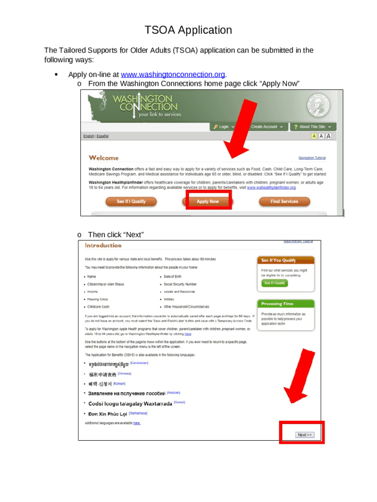TSOA Application Doc Template | pdfFiller