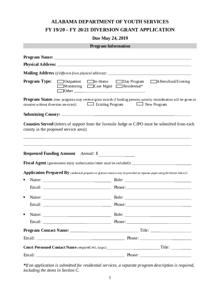 DYS Grant Funding - Alabama Department of Youth Services - dys alabama ...