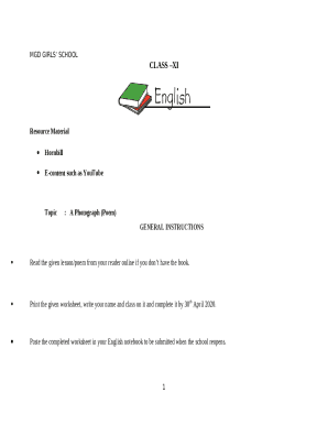 NCERT Solutions For Class 11 English Hornbill A Photograph ... Doc ...