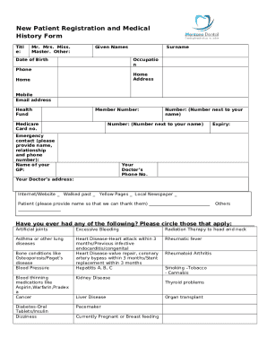 FIRST: M.I. **IF PATIENT IS A MINOR, RESPONSIBLE PARTY ... Doc Template ...
