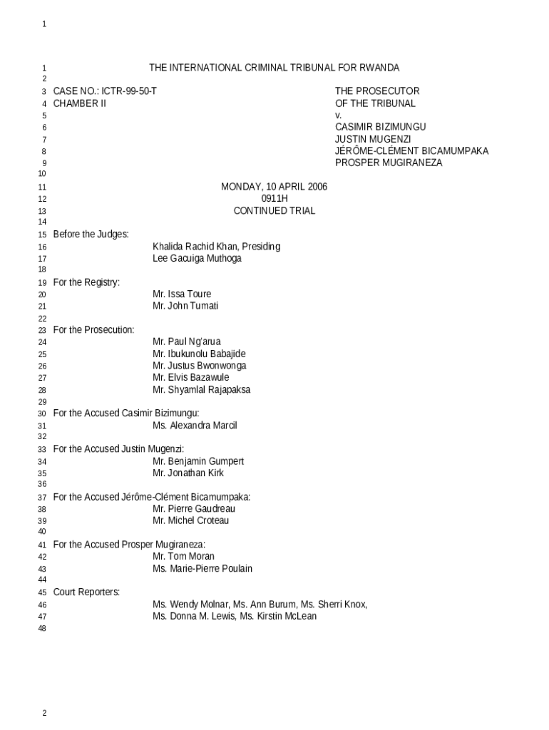 Decision on Casimir Bizimungu's motion for relief from the ... Doc ...