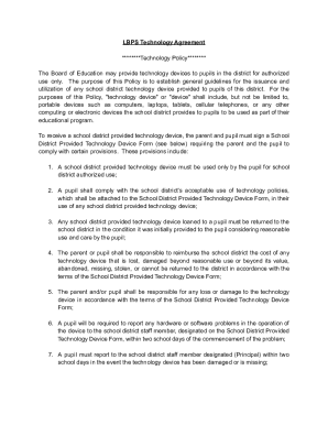 Fillable Online Technology Use Agreement - East Brunswick Public Schools Fax Email Print - pdfFiller