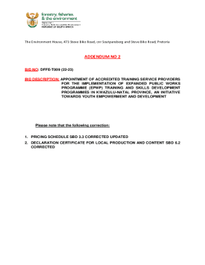 Fillable Online Forestry, Fisheries and the Environment Department of ...