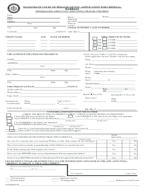 Fillable Online CRIMINAL WARRANT APPLICATION INSTRUCTIONS PAGE Fax ...