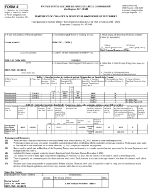 DOW INC. (. EDGAR Online Pro Doc Template | pdfFiller
