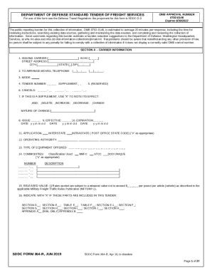 Department of Defense Standard Tender of Freight Services Doc Template ...
